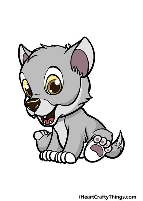 Cartoon Wolf Drawing How To Draw A Cartoon Wolf Step By Step