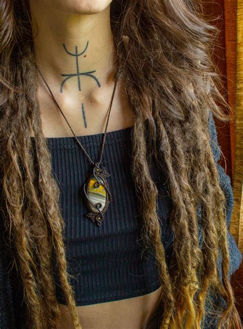 Kayla • Bumble Bee Jasper Macrame Necklace Wild Dahlia Arts