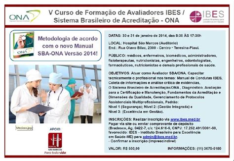 Ibes Realiza Curso De Formação De Avaliadores No Hospital São Marcos Hospital São Marcos