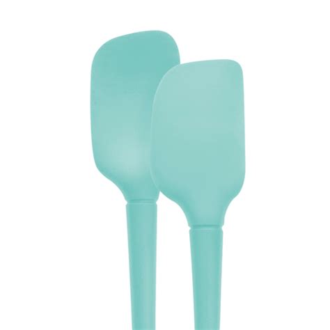 Tovolo Flex Core All Silicone Set 2 Mini Spatula Spoonula Light Aqua
