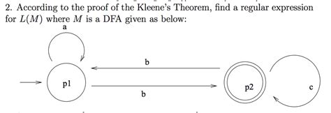 Solved 2 According To The Proof Of The Kleenes Theorem