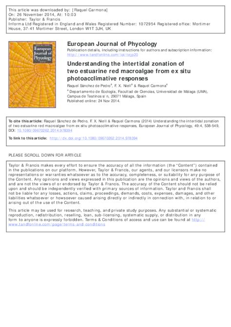 Pdf The Photosynthetic And Respiratory Rates And Tolerances Of Benthic Algae From A Mangrove