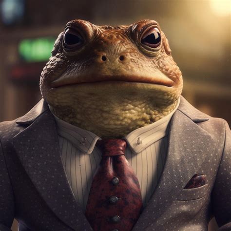 Premium Ai Image Toad In A Suit Generative Ai