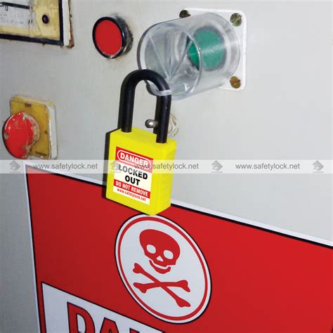 Round Push Button Lever Switch Lockout On Electrical Panel