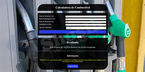 Calculadora De Combustível Em Html Css E Javascript Script Php Aqui