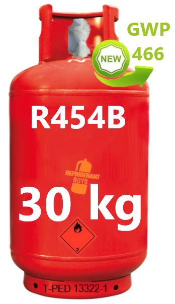 R454b Refrigerant Gas Cylinder 30kg T Ped W 21 7 X 1 14 Lh