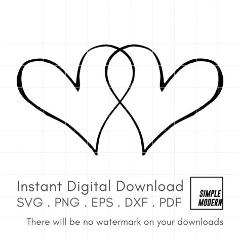 Interlocking Hearts Printable