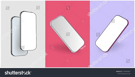 Three Mobile Phone Layouts Different Positions Stock Vector Royalty Free Shutterstock