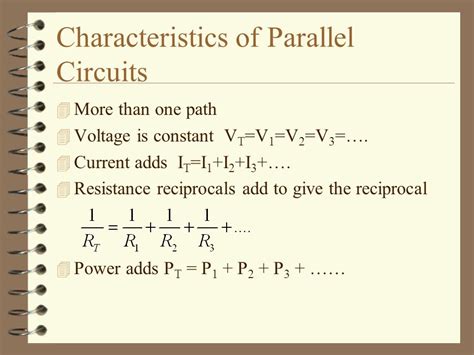 Characteristics Of Series And Parallel Circuits Circuit Diagram