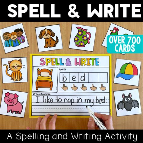 Spell And Write Activity Spelling And Sentence Writing Center Science