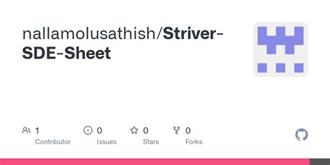 Github Cs21m011iittpstriver Sde Sheet