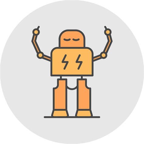 Robotics Line Filled Light Circle Icon 38981993 Vector Art At Vecteezy