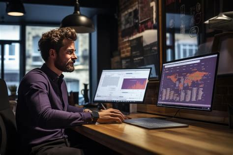 Premium AI Image UX Designer Conducting Remote User Interface Generative AI