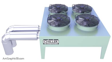 Industrial Rooftop Chiller 3d Model Download