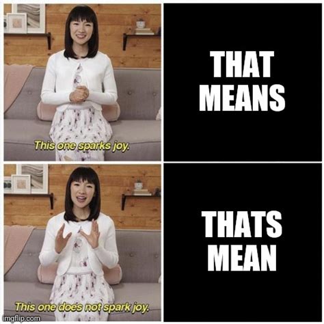 Spark Joy Marie Kondo Meme Marie Kondo  Kvyoo