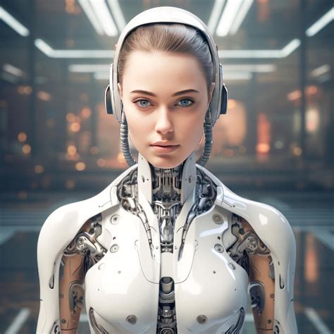 Premium Photo Humanoid Female Robot Skeleton