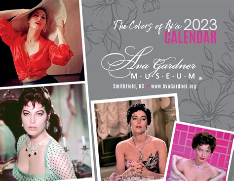 Calendar 2023 The Colors Of Ava Ava Gardner Museum
