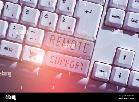 Handwriting Text Remote Support Concept Meaning Help End Users To Solve Computer Problems And