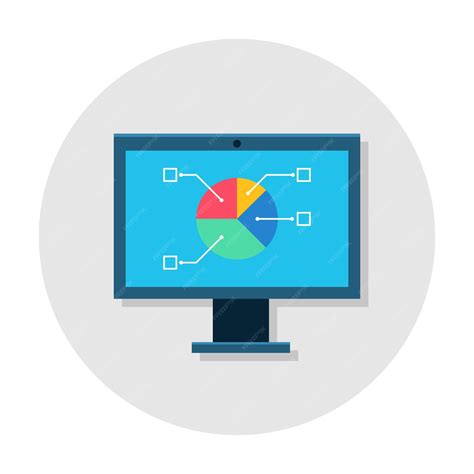 Premium Vector Screen With Pie Chart Circular Statistical Graphic