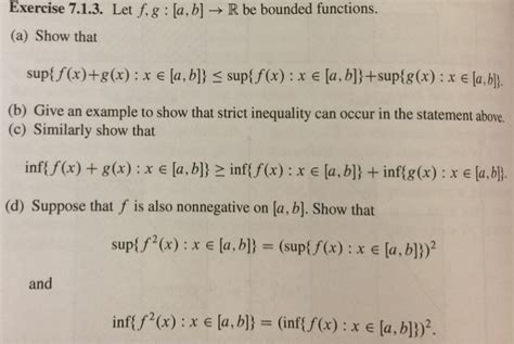 Solved Let F G A B Rightarrow R Be Bounded Functions Chegg Com