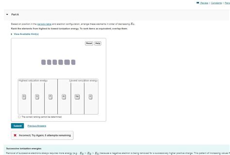 solved based on position in the periodic table and electron