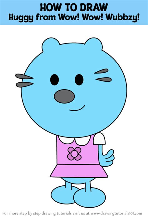 How To Draw Huggy From Wow Wow Wubbzy Wow Wow Wubbzy Step By