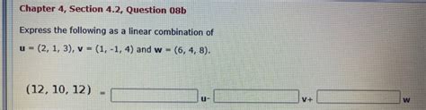 Solved Chapter 4 Section 4 2 Question 08b Express The