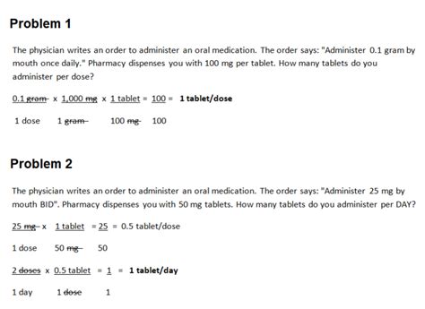 Tablets And Capsules Dosage Calculations Nursing Review