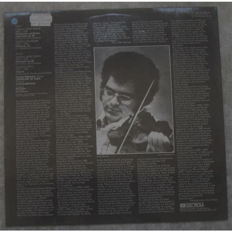 Ravel chausson saint saëns Itzhak Perlman Jean Martinon LP