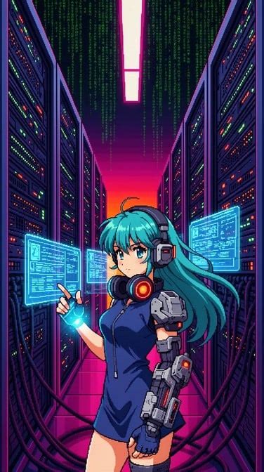 Free Cyberpunk Hacker Girl Image Cyberpunk Hacker Anime Download