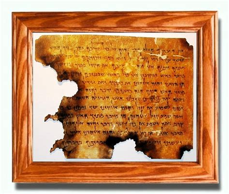 Dead Sea Scrolls Christian Hebrew Parchment Moses Ten Commandments