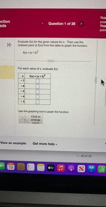 solved evaluate f x for the given values for x then use