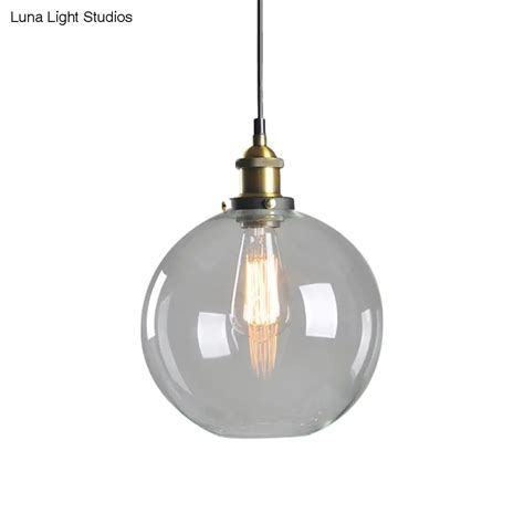 810 Dia Single Bulb Ceiling Pendant Warehouse Globehalf Globe Clear