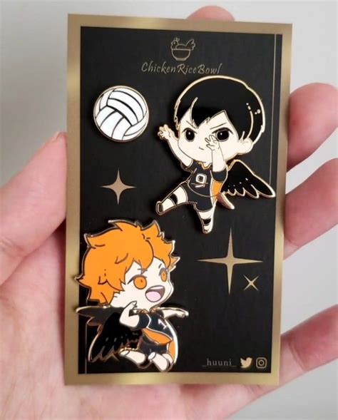 Haikyuu Hard Enamel Pins Pre Order Hq Hinata Kageyama Etsy Anime