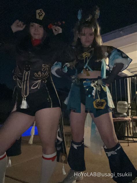 Kirara And Hu Tao Cosplay For Spooky Day Genshin Impact Hoyolab