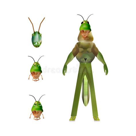 Grasshopper Superhero Stock Illustrations 3 Grasshopper Superhero