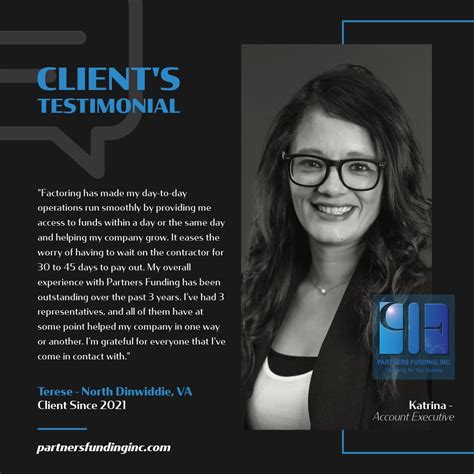 Partners Thank You Terese For Your Kind Words And Continued Trust