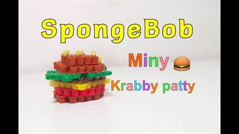 3d Hamabeads Spongebob Krabby Patty Pyssla 3d Spongebob Krabby Patty Youtube