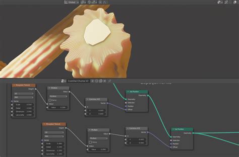 Texturing How Limit The Musgrave Texture Effect In The Mesh On Geometry Nodes Blender Stack