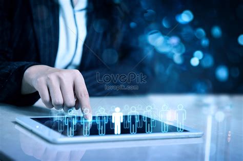 비즈니스 기술 크리에이티브 태블릿 채용 배경 사진 및 창의적인 일러스트 무료 다운로드 Lovepik