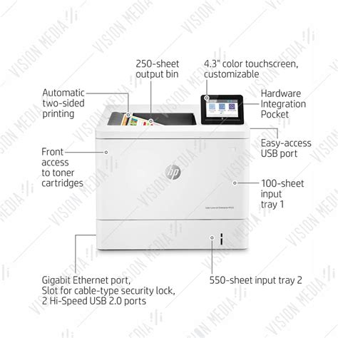 Hp Color Laserjet Enterprise M555dn Printer 7zu78a Vision Media Supplies