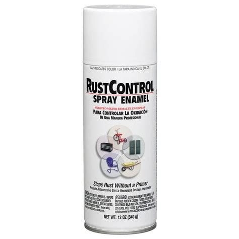 ColorPlace Rust Control Spray Enamel Gloss White Oz Walmart Com