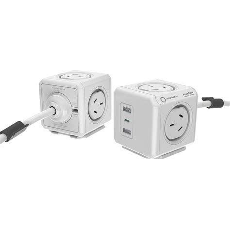 Allocacoc Powercube Extended Usb White 2a 1c Pd 20w 1 5m Cable Big W
