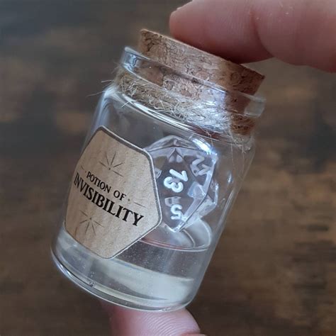 Potion Of Invisibility Dungeons And Dragons Potion D20 Etsy Uk