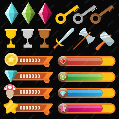 premium vector game element pack