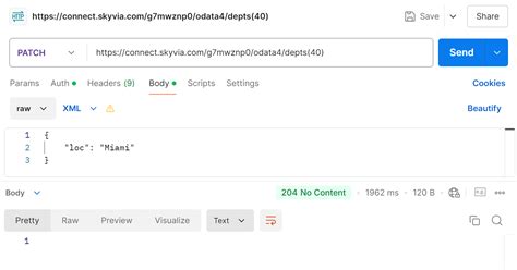 Sending Requests To Skyvia Connect Odata Endpoints