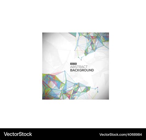 Abstract Low Poly Molecule And Communication Vector Image