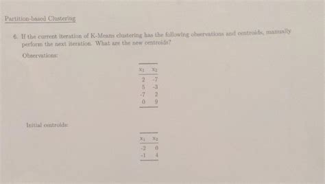 Solved 6 If The Current Iteration Of K Means Clustering Has