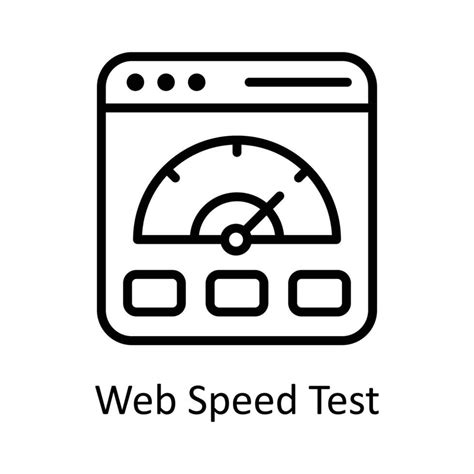 Web Speed Test Vector Outline Icon Design Illustration User Interface Symbol On White