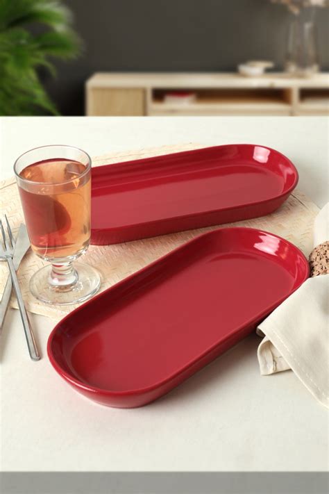 Olivian 0527 Red Platter Set